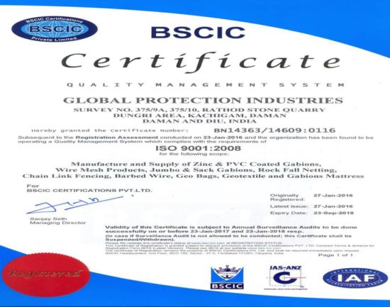 Certifications - Global Protection Industries from Pune Maharashtra India