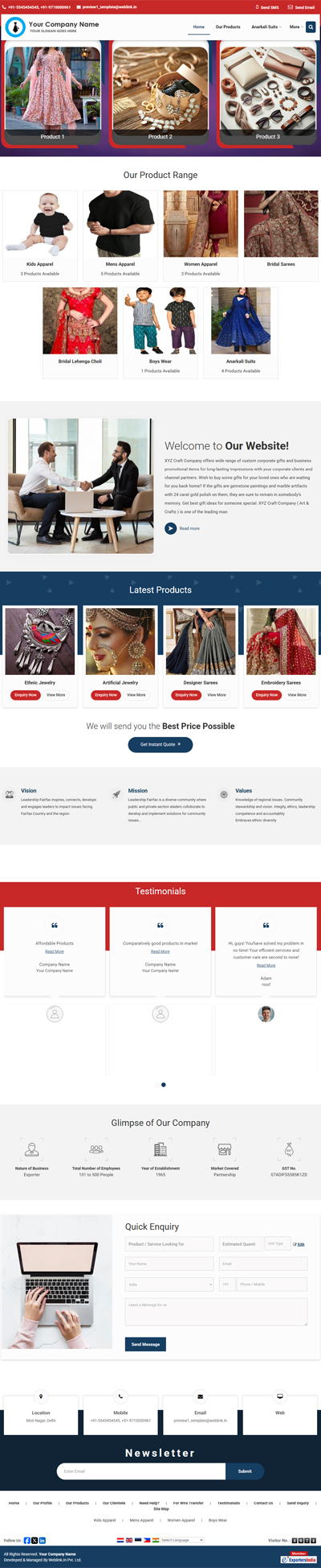 Get Designed Your EXCLUSIVE TEMPLATE Based WEBSITE...